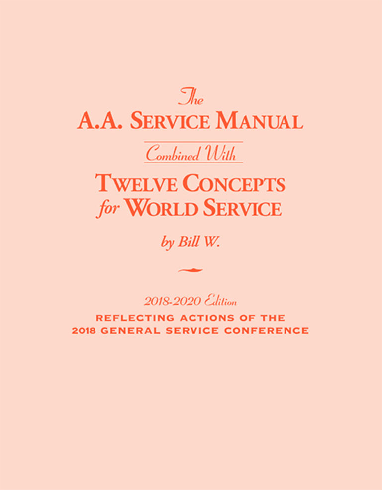 A.A. Service Manual/Twelve Concepts for World Service 2018-2020 – AA ...